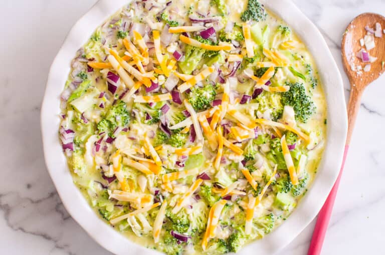 Crustless Broccoli Quiche - iFoodReal.com