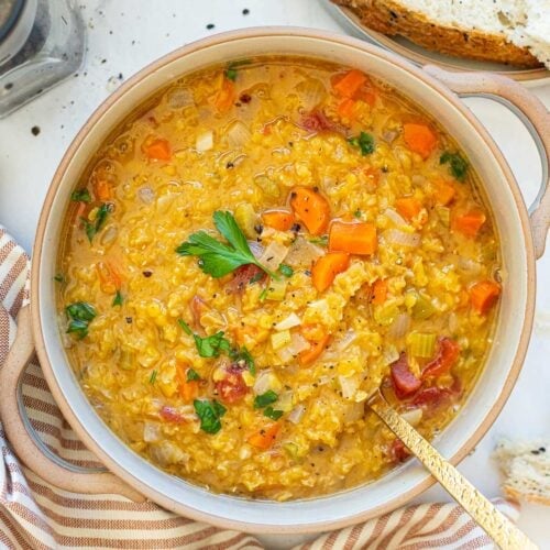 Red Lentil Soup - iFoodReal.com