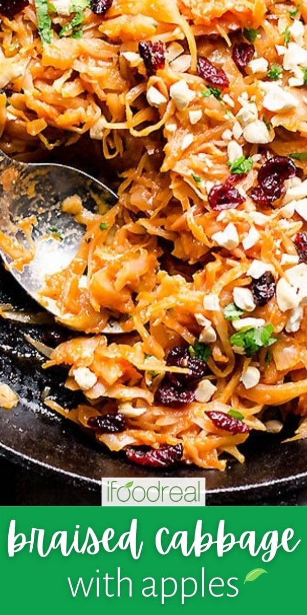 Braised Cabbage and Apples - iFoodReal.com