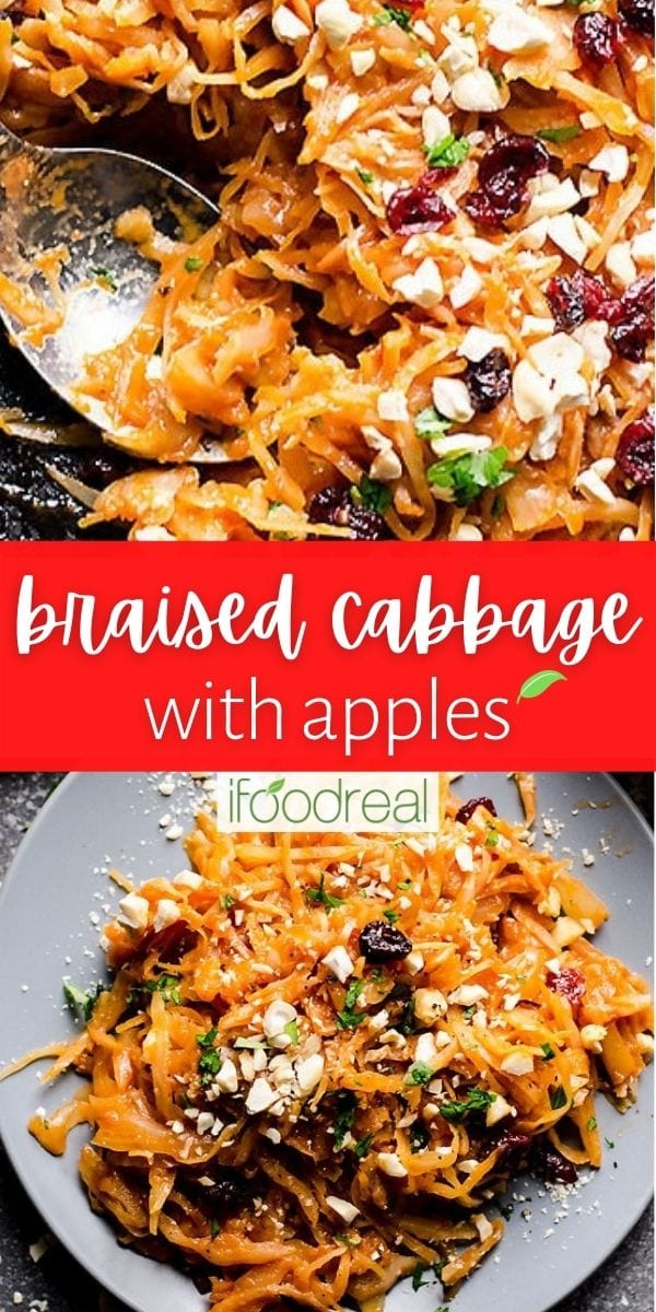 Braised Cabbage and Apples - iFoodReal.com