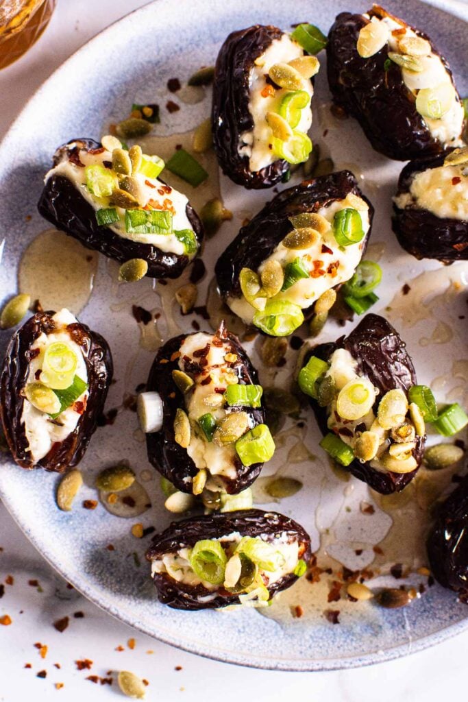 Stuffed Dates {with Boursin cheese} - iFoodReal.com