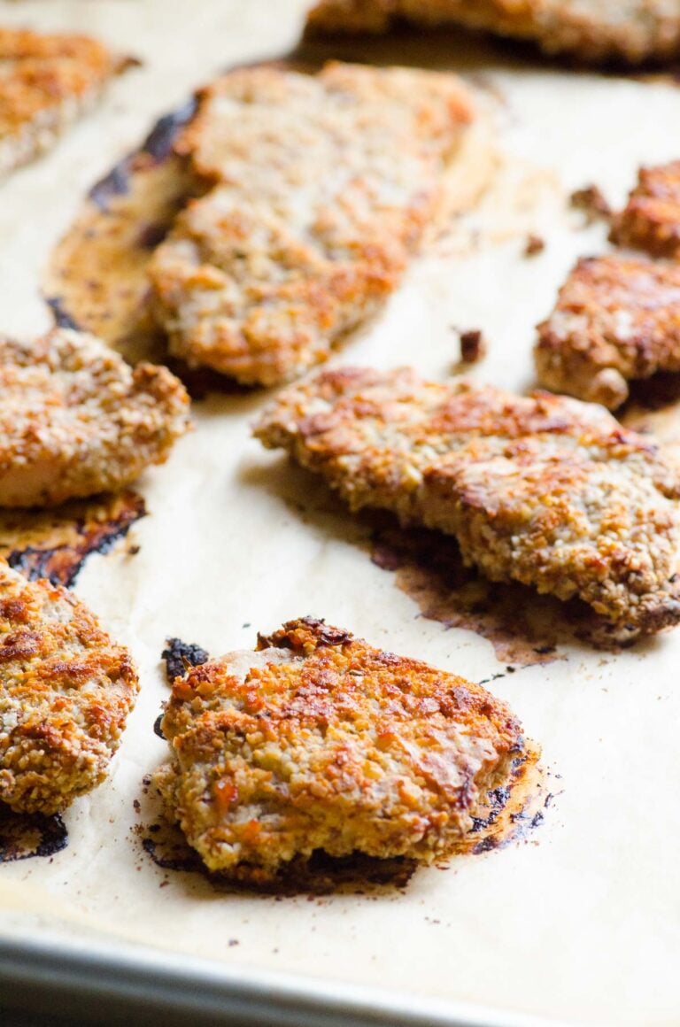 Almond Crusted Chicken {Oven Baked} - iFoodReal.com