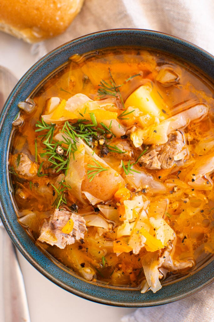 Russian Cabbage Soup (Shchi) - iFoodReal.com