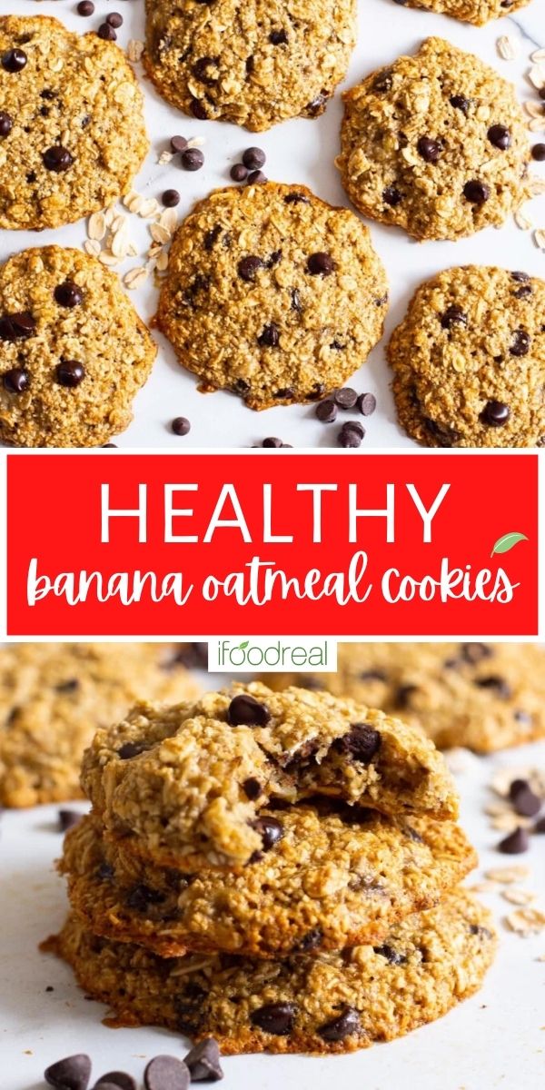 Healthy Banana Oatmeal Cookies - iFoodReal.com