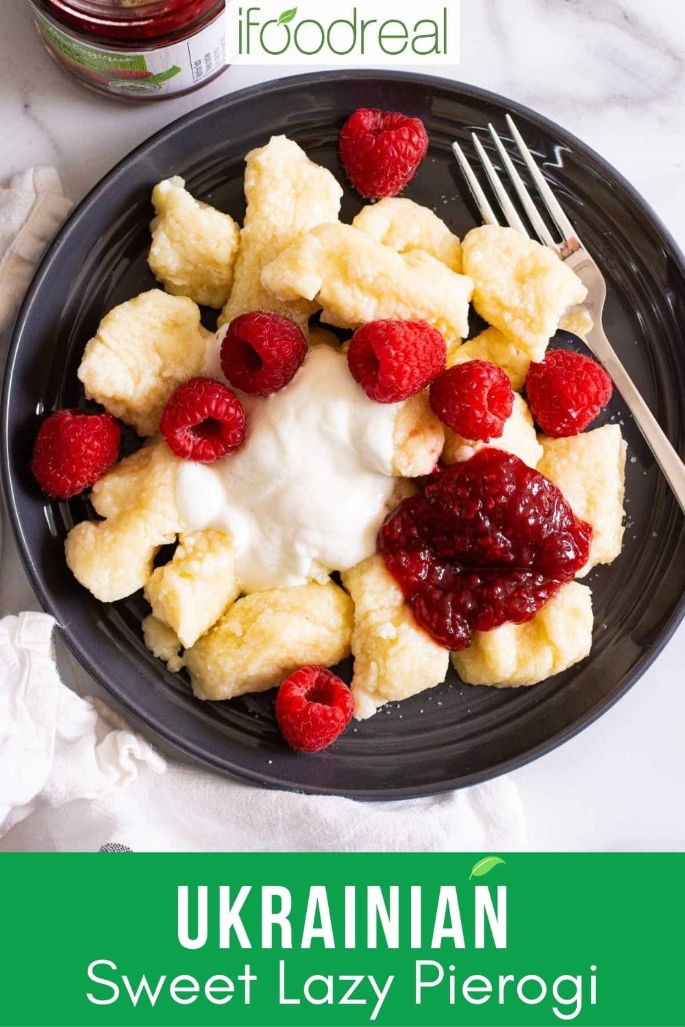 Ukrainian Sweet Lazy Pierogi (Vareniki) - iFoodReal.com