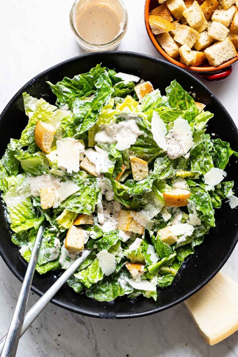 Healthy Caesar Salad Recipe - iFoodReal.com