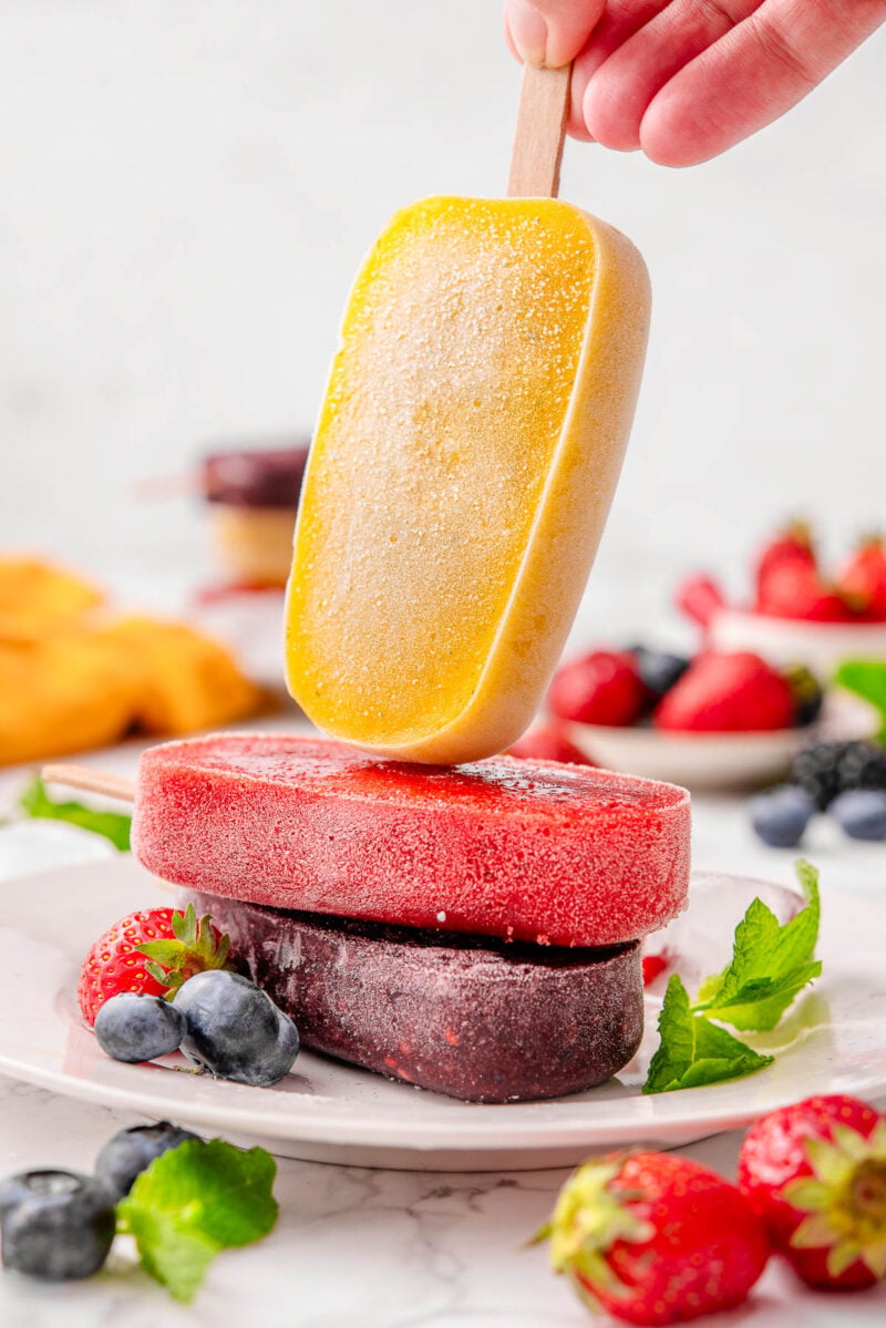 Healthy Homemade Fruit Popsicles - iFoodReal.com