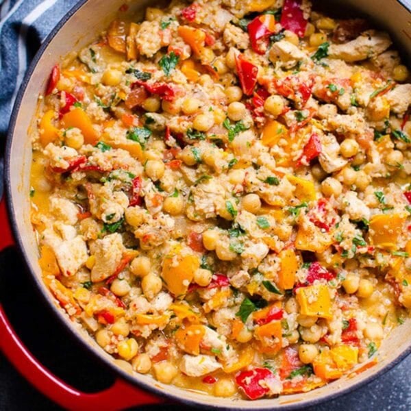 Chicken Chickpea Stew - iFOODreal.com