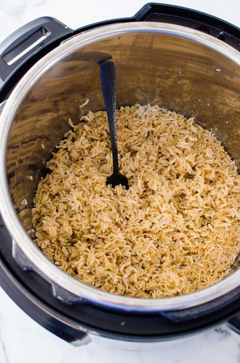 Perfect Instant Pot Brown Rice - iFoodReal.com