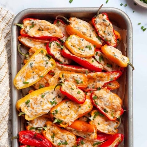 Cream Cheese Stuffed Mini Peppers - iFoodReal.com