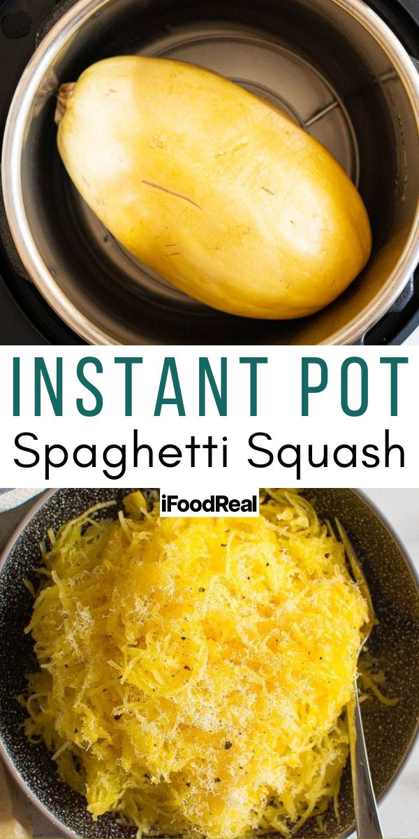 Instant Pot Spaghetti Squash Cooked Whole - iFoodReal.com