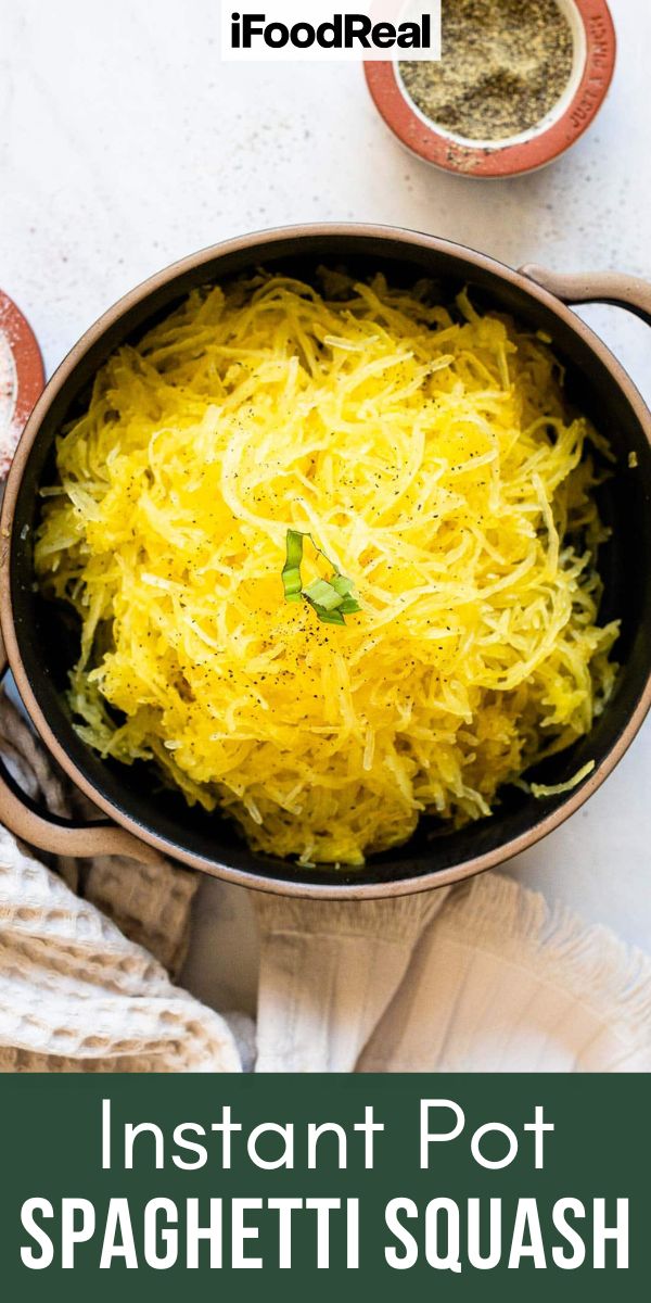 Instant Pot Spaghetti Squash Cooked Whole - iFoodReal.com