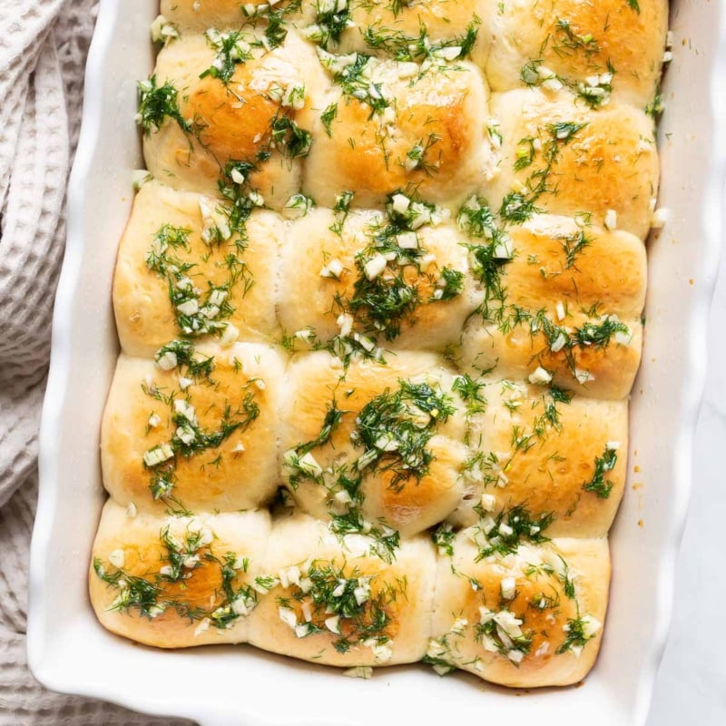 Pampushky (Ukrainian Garlic Bread) - iFoodReal.com