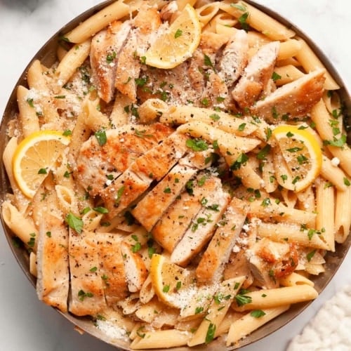 Lemon Chicken Pasta Recipe - iFoodReal.com