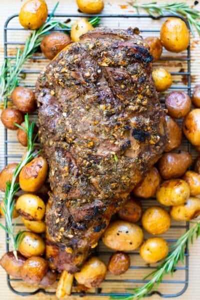 Roasted Leg of Lamb Recipe - iFoodReal.com