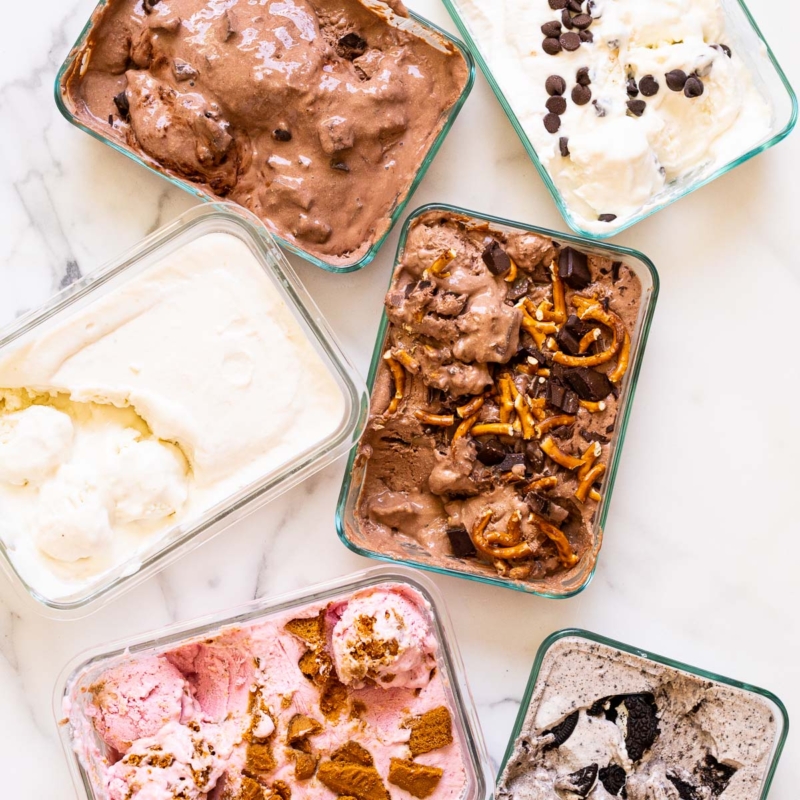 Cottage Cheese Ice Cream (6 Flavors) - iFoodReal.com