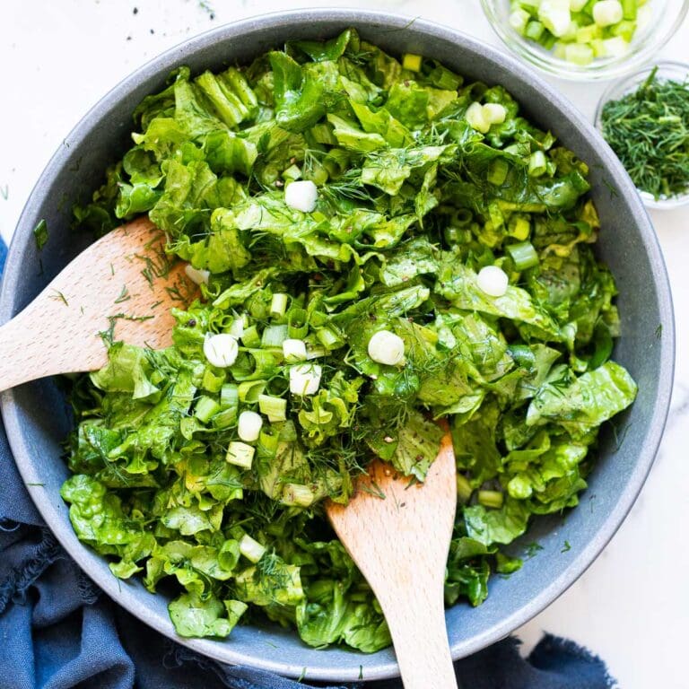 Simple Lettuce Salad Recipe - iFoodReal.com