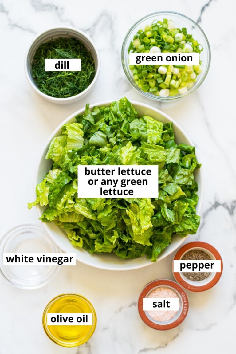 Simple Butter Lettuce Salad - iFoodReal.com