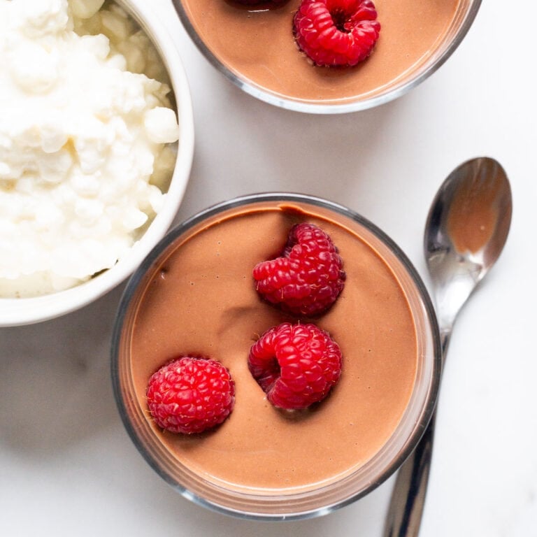 Cottage Cheese Chocolate Pudding (High Protein Recipe) - iFoodReal.com