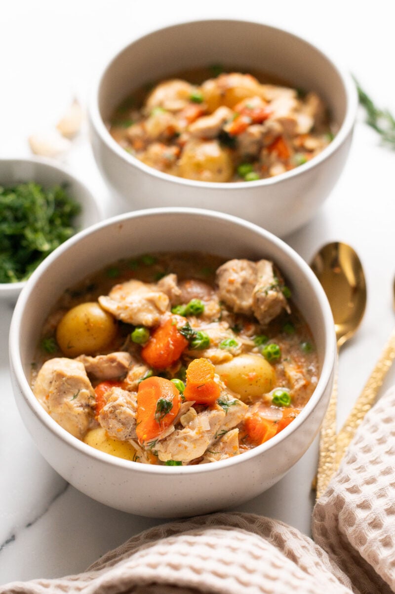 Creamy Instant Pot Chicken Stew (No Saute) - iFoodReal.com