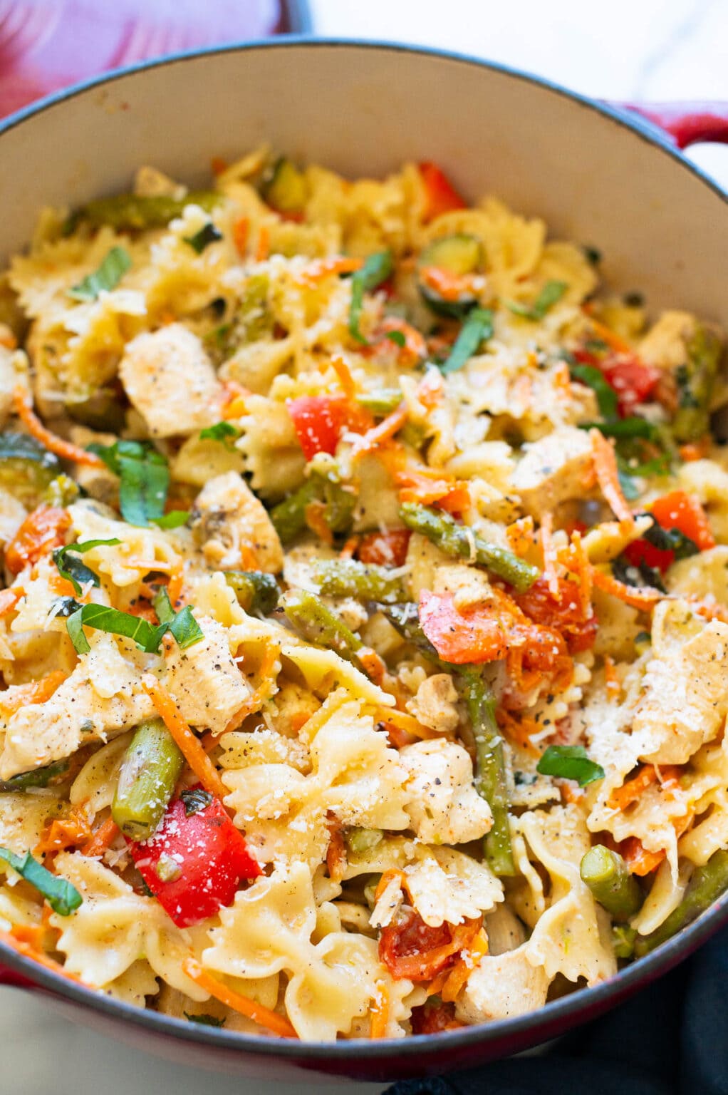 Chicken Pasta Primavera - iFoodReal.com