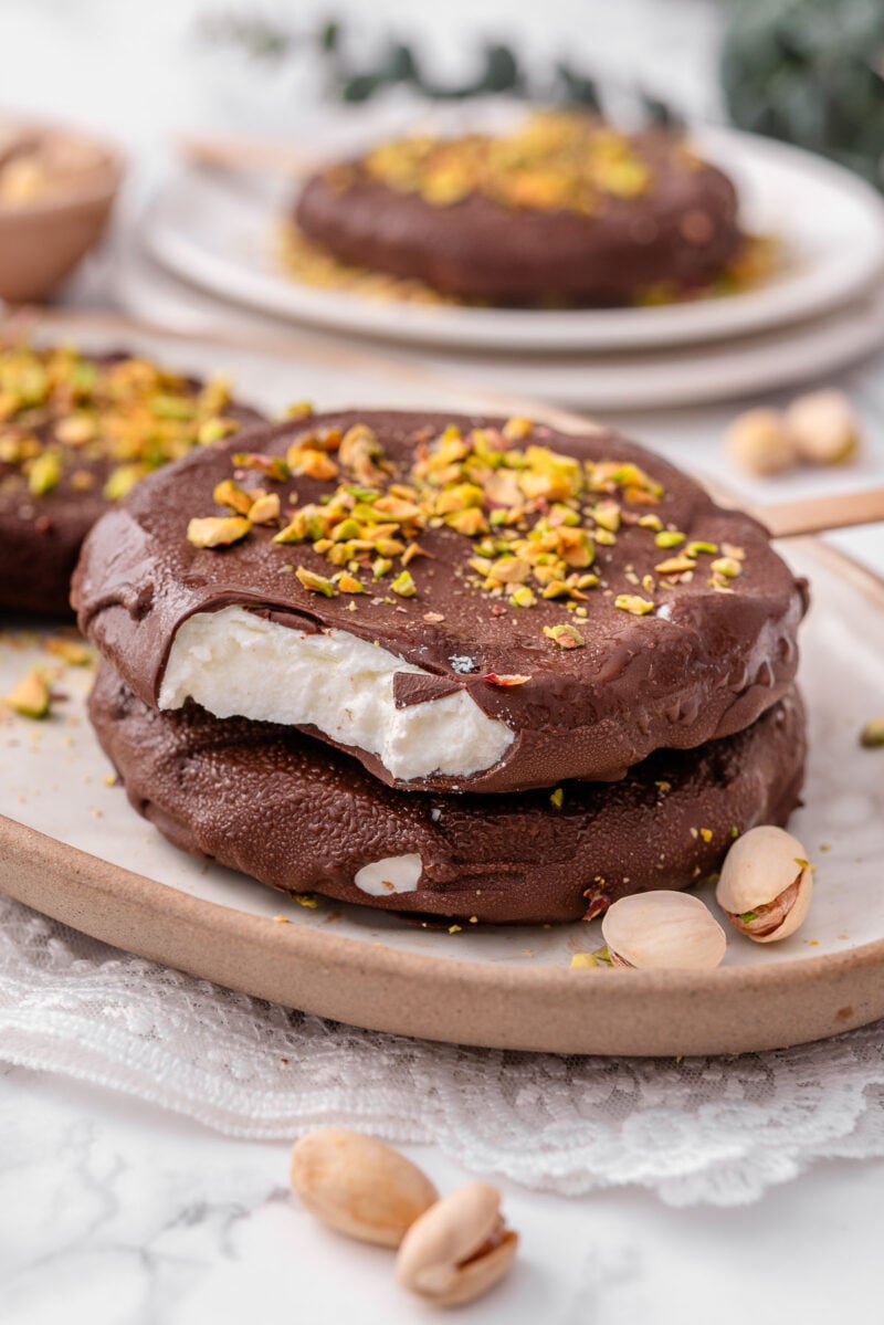 Greek Yogurt Ice Cream Bars (High in Protein) - iFoodReal.com
