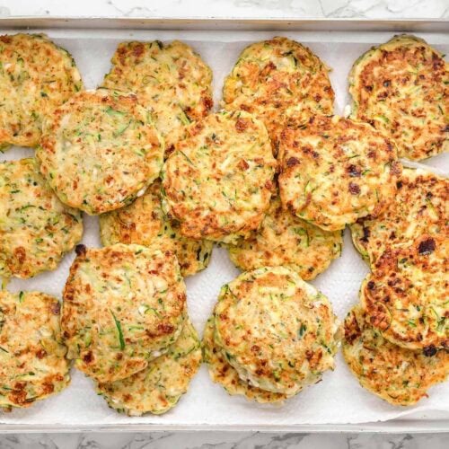 Cottage Cheese Zucchini Fritters - iFoodReal.com