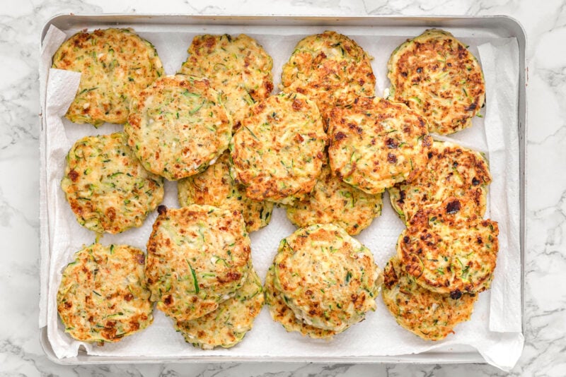 Cottage Cheese Zucchini Fritters - iFoodReal.com