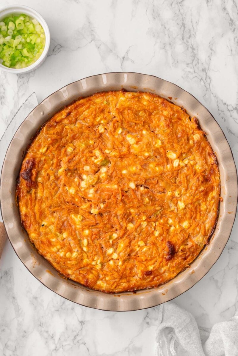 Crustless Cottage Cheese Sweet Potato Quiche - iFoodReal.com